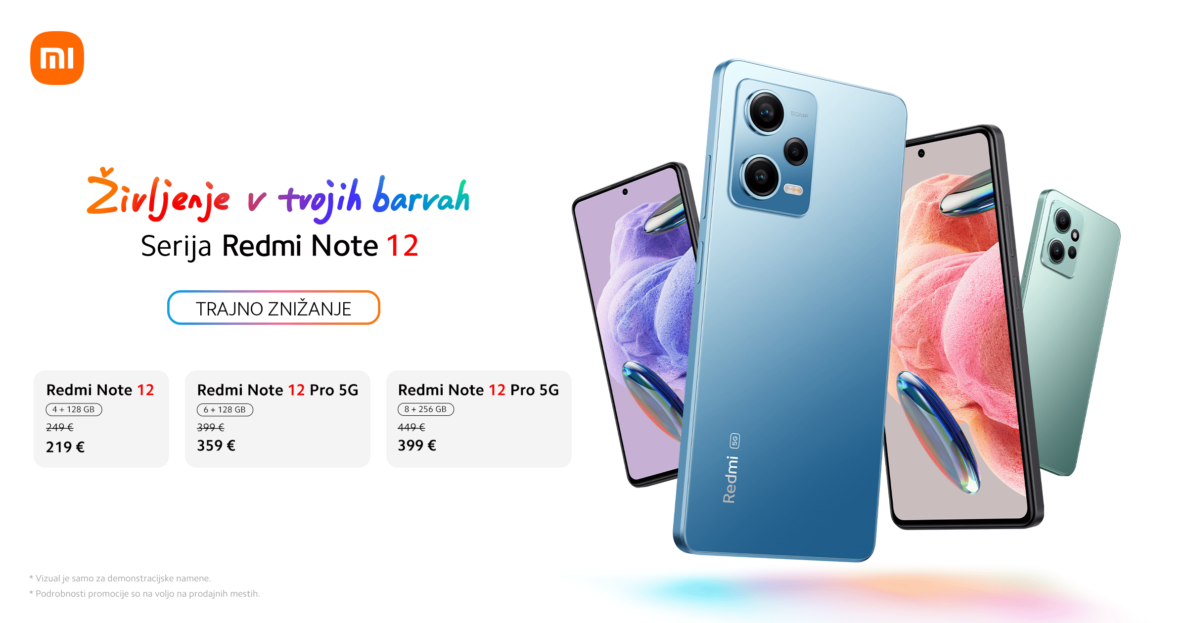 Serija Redmi Note 12 na voljo po trajno znižanih cenah - Caelle